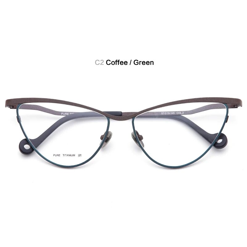 Женские очки MUZZ "кошачий глаз" из титана C2