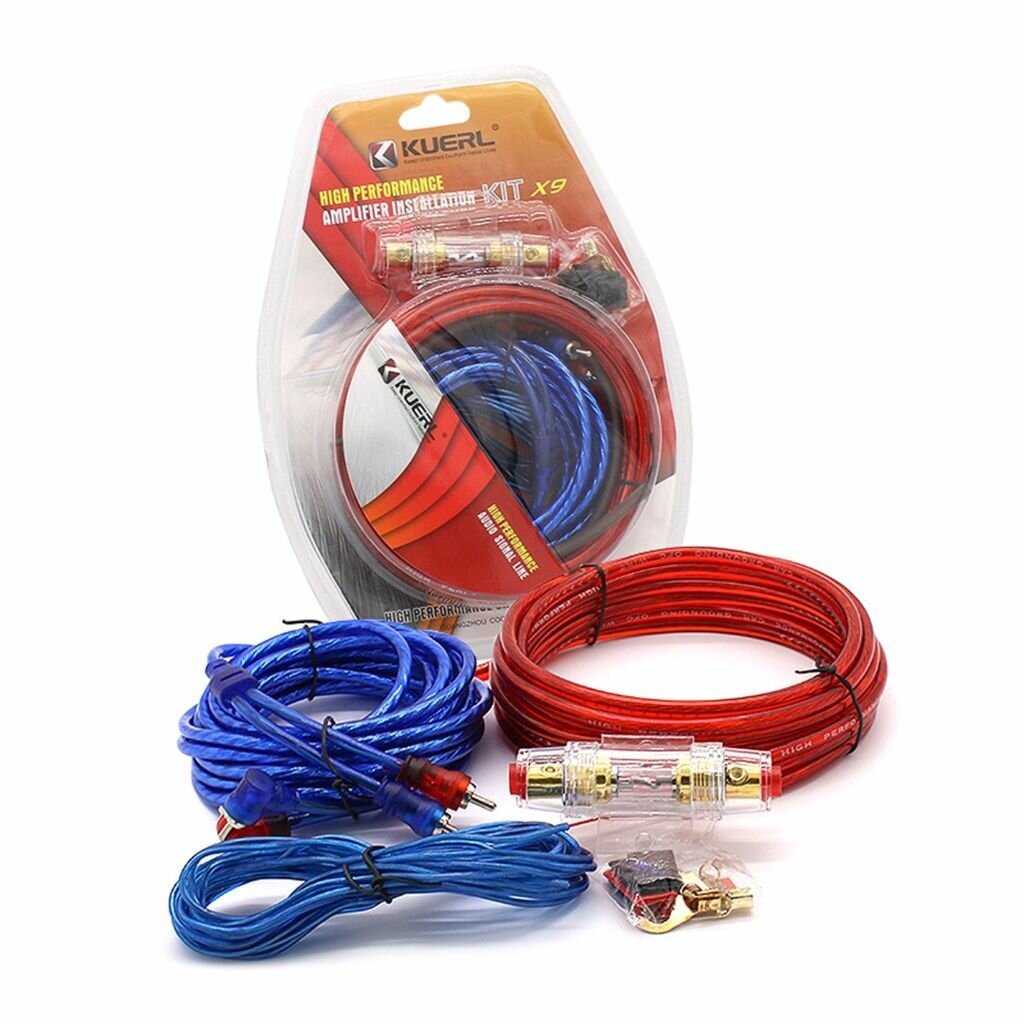 Держатель сабвуфера, динамик, кабель питания усилителя, установочный комплект