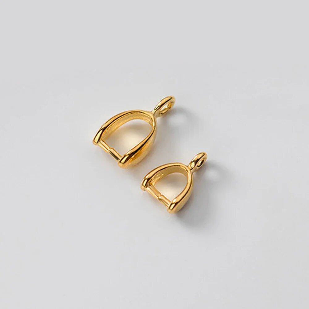 20 шт. Золотопокрытые латунные зажимы для подвесок Molinge Big, 18K Gold Plated