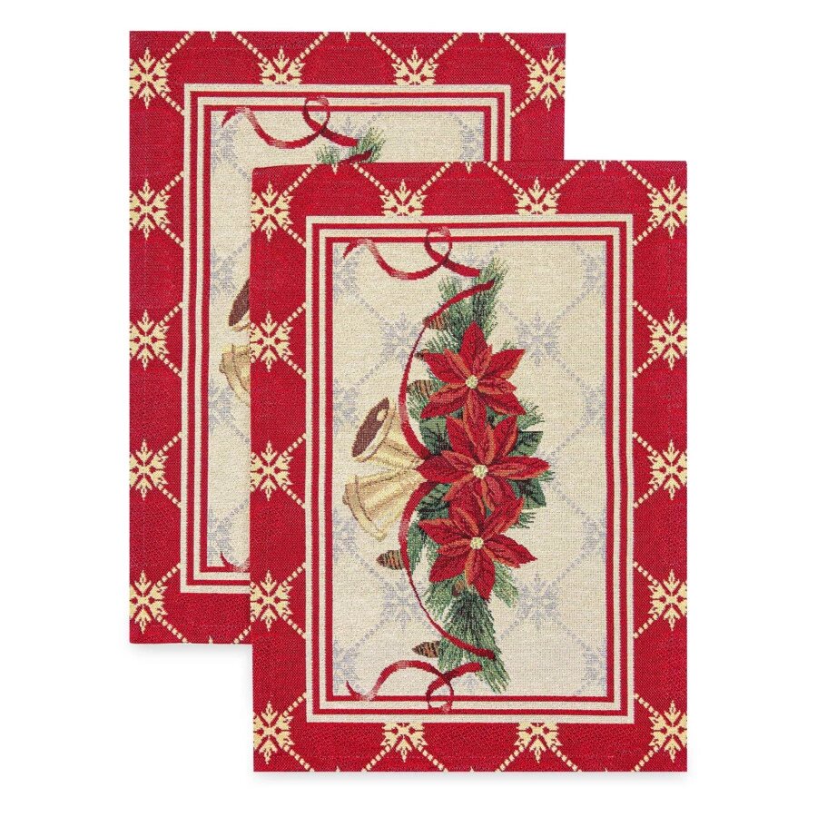 Набор салфеток подстановочных Decor de Table Колокольчики 32х45 см. 2 шт, гобелен, бежевая