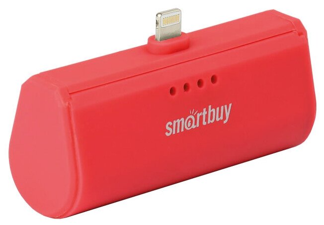 Внешний аккумуляторы SMARTBUY TURBO-8, 2200 мА/ч, 2.1A, встроенный разъем 8pin, красный (1/80)