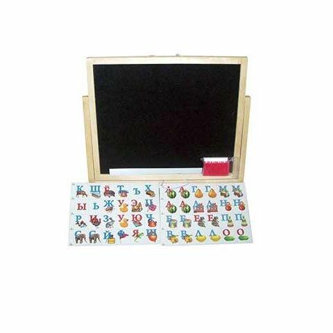Мольберт 2-х сторонний настольно-настенный с алфавитом