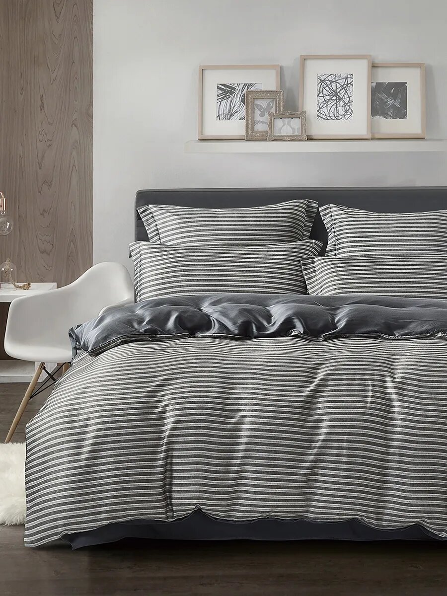 Постельное белье евро 4 наволочки тенсель Tencel