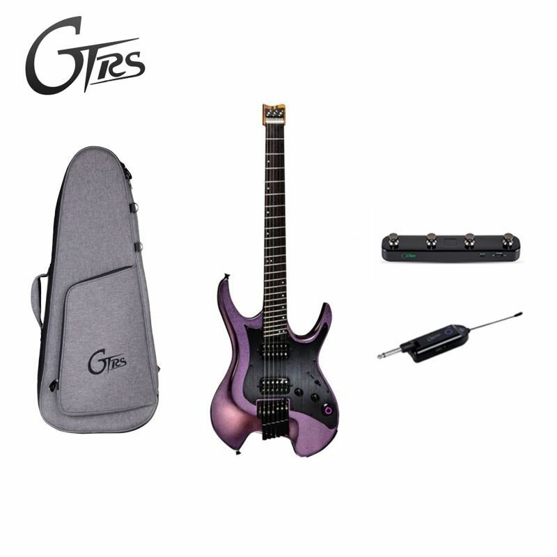 Mooer GTRS W900 Pink Безголовая умная электрогитара Bluetooth-соединение Мультиэффектная электрогитара с беспроводным приемником