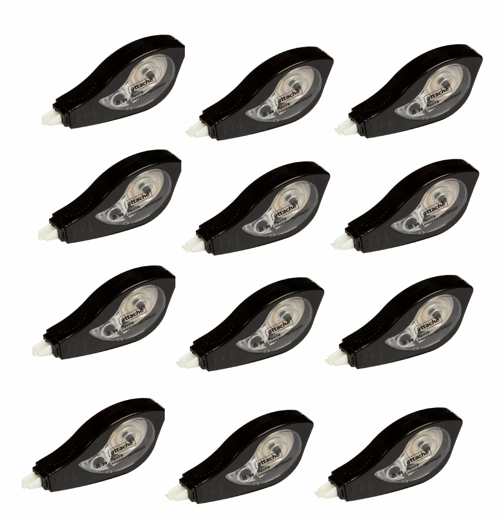 Attache Корректирующая лента, Black, 5 ммx8м, 12 уп