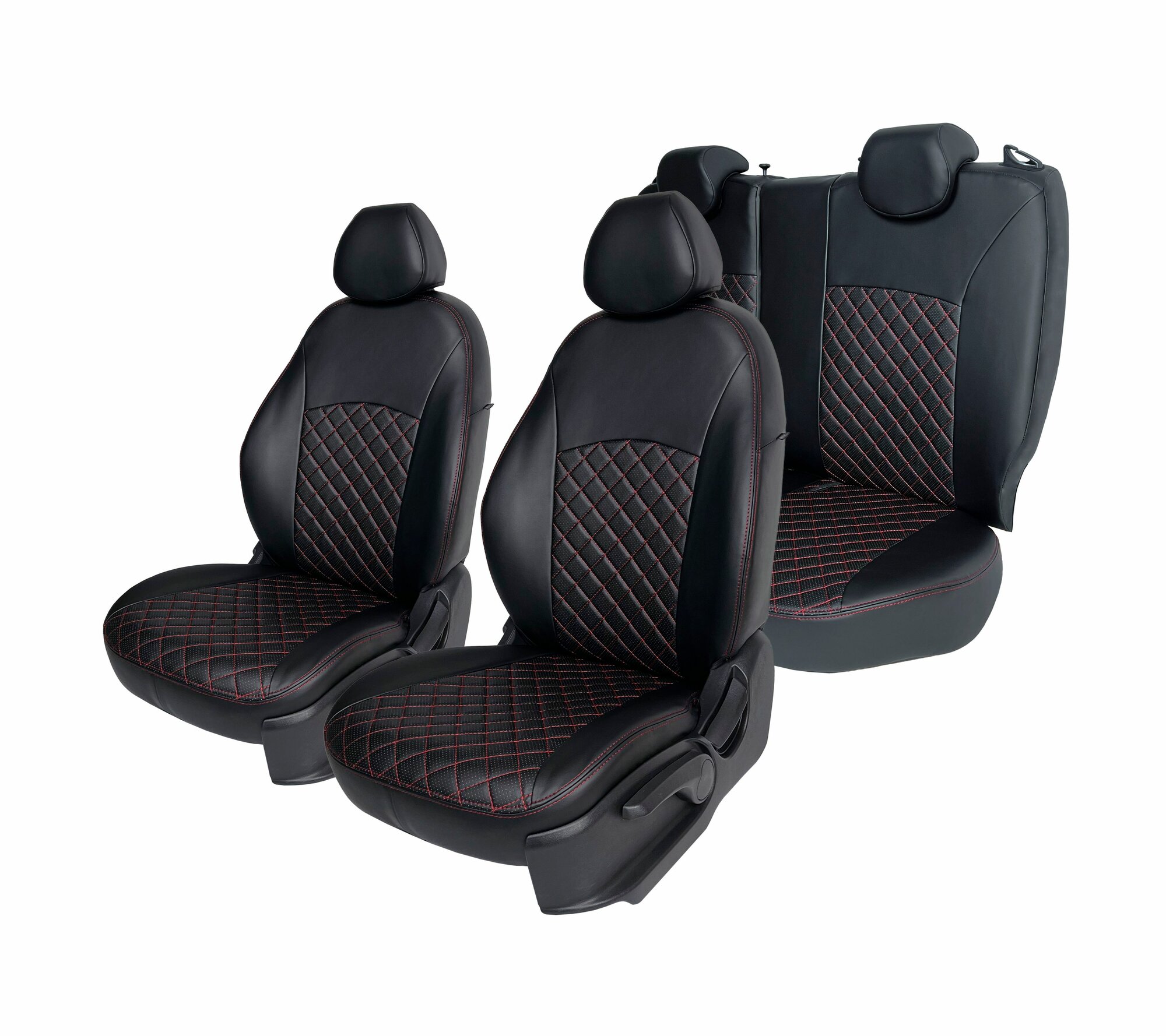 Чехлы на сиденья Renault Logan 2 Confort / Sandero с 2014 по 2022 год (задняя спинка сплошная) без аэрбег