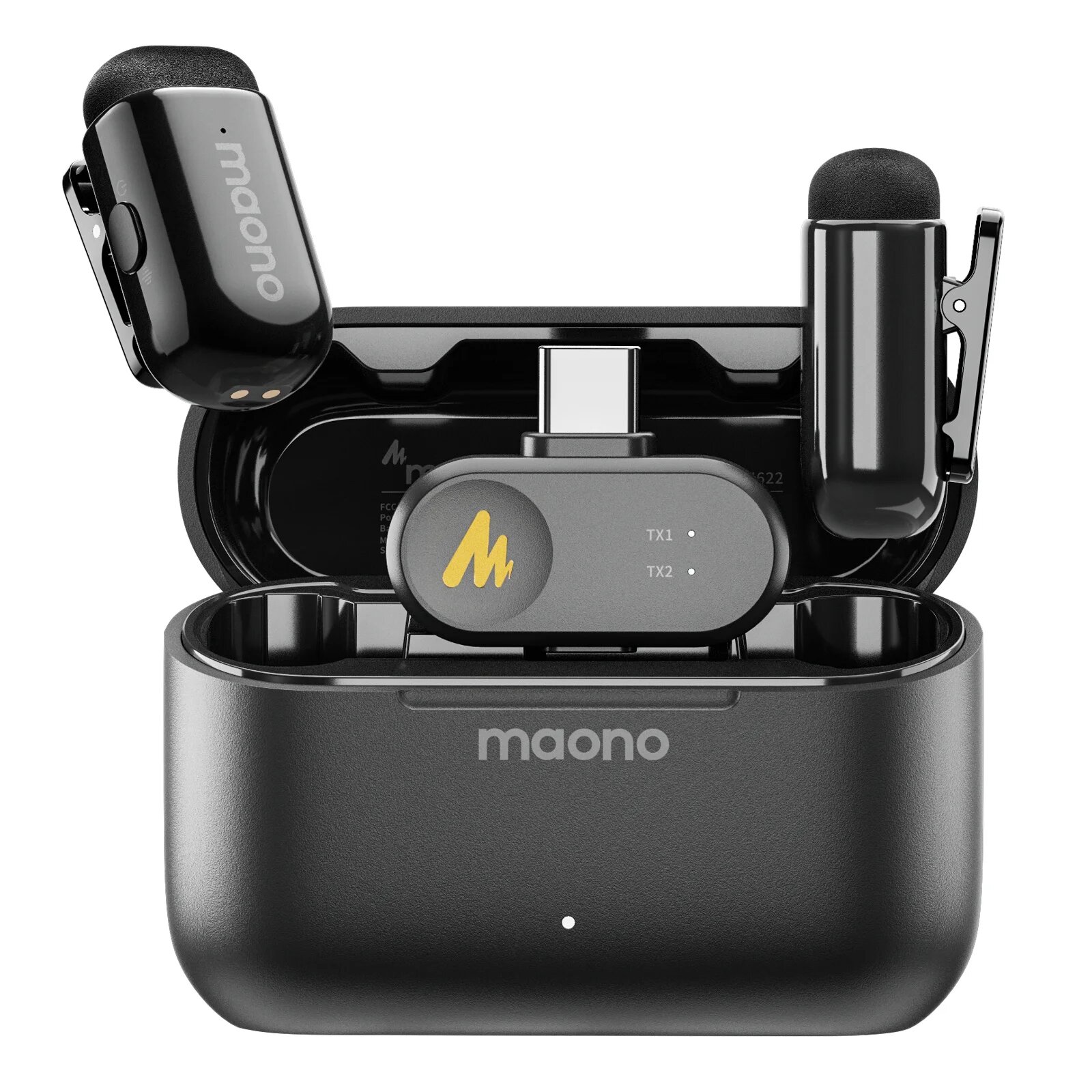 Беспроводные петличные микрофоны Maono T1mini с кейсом, черные