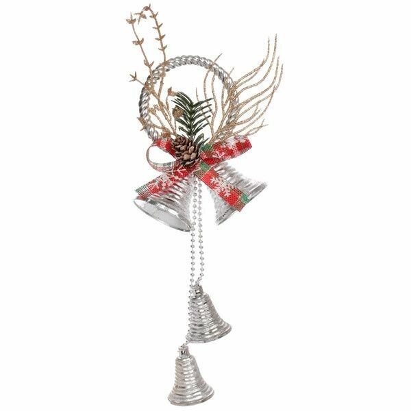 Украшение новогоднее Серпантин Сказочный звон 12х30 см, цвет серебро