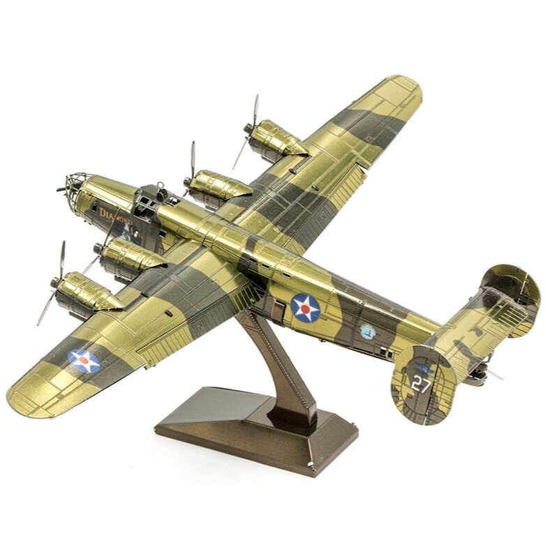 Конструктор 3D из металла самолет B24 Liberator-3