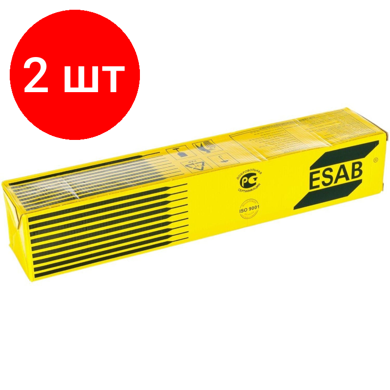 Комплект 2 упаковок, Электроды ESAB УОНИИ-13/55 3.0x350 (4.5кг) 5676303WE0