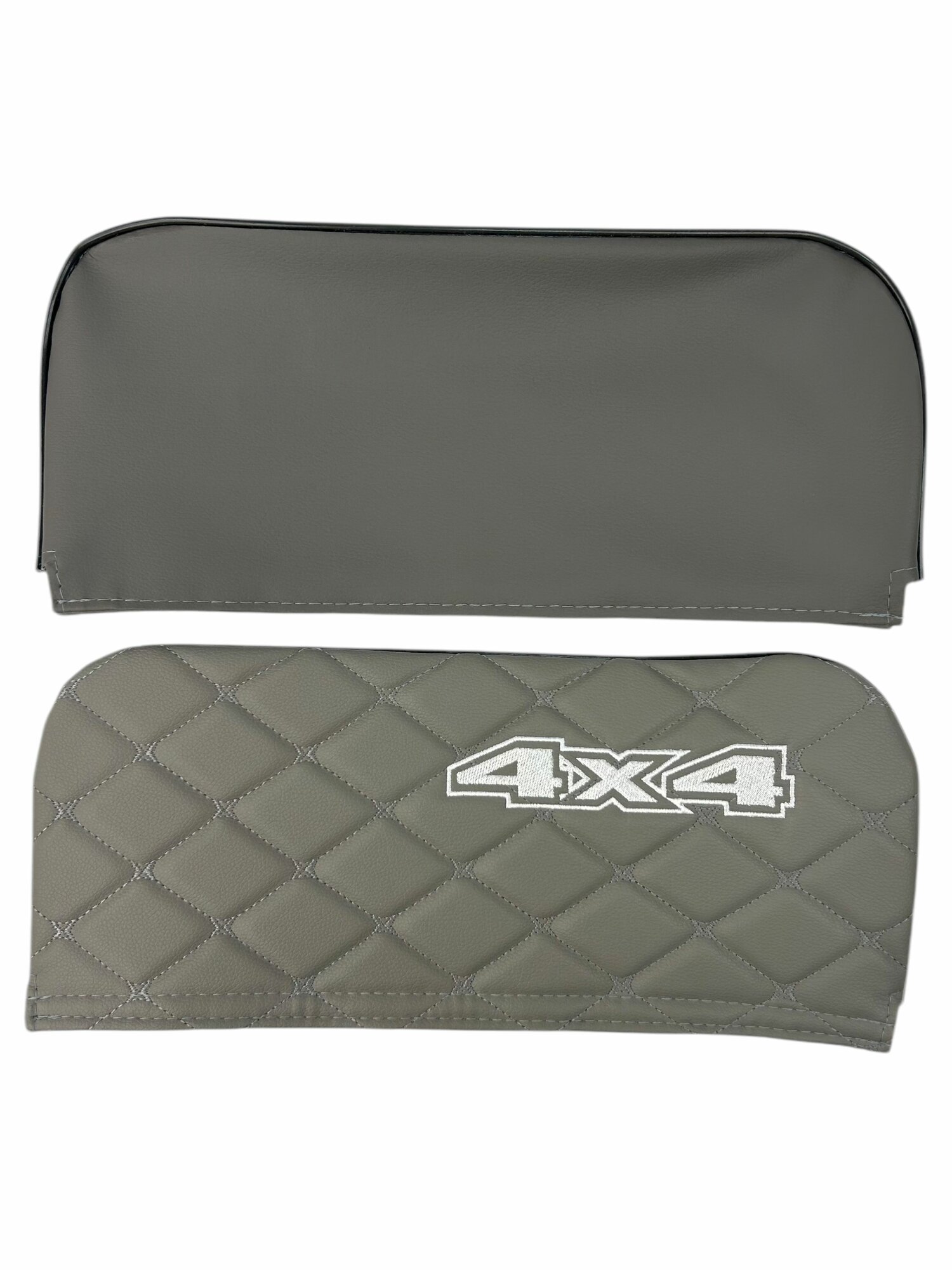 Чехлы на козырьки УАЗ 469 Хантер, 452 Буханка с лого 4х4, серый ромб