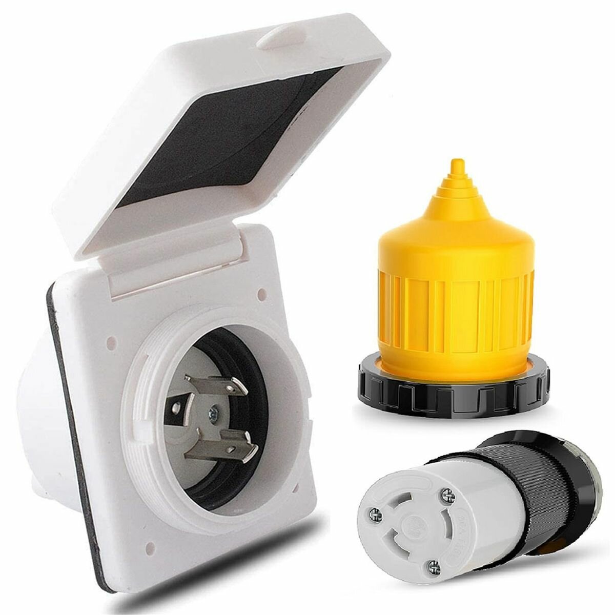 Береговой комплект для подключения питания для автофургона на 30 А с защитой загрузочного шнура 125 В NEMA L5-30P L5-30R Штекер-мама Разъем