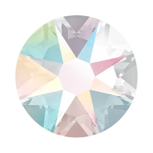 Кристаллы Swarovski 2058 SS12 3,1mm клеевые No Hotfix, Crystal 001 AB, в упаковке 1440 штук, продажа кратно упаковке