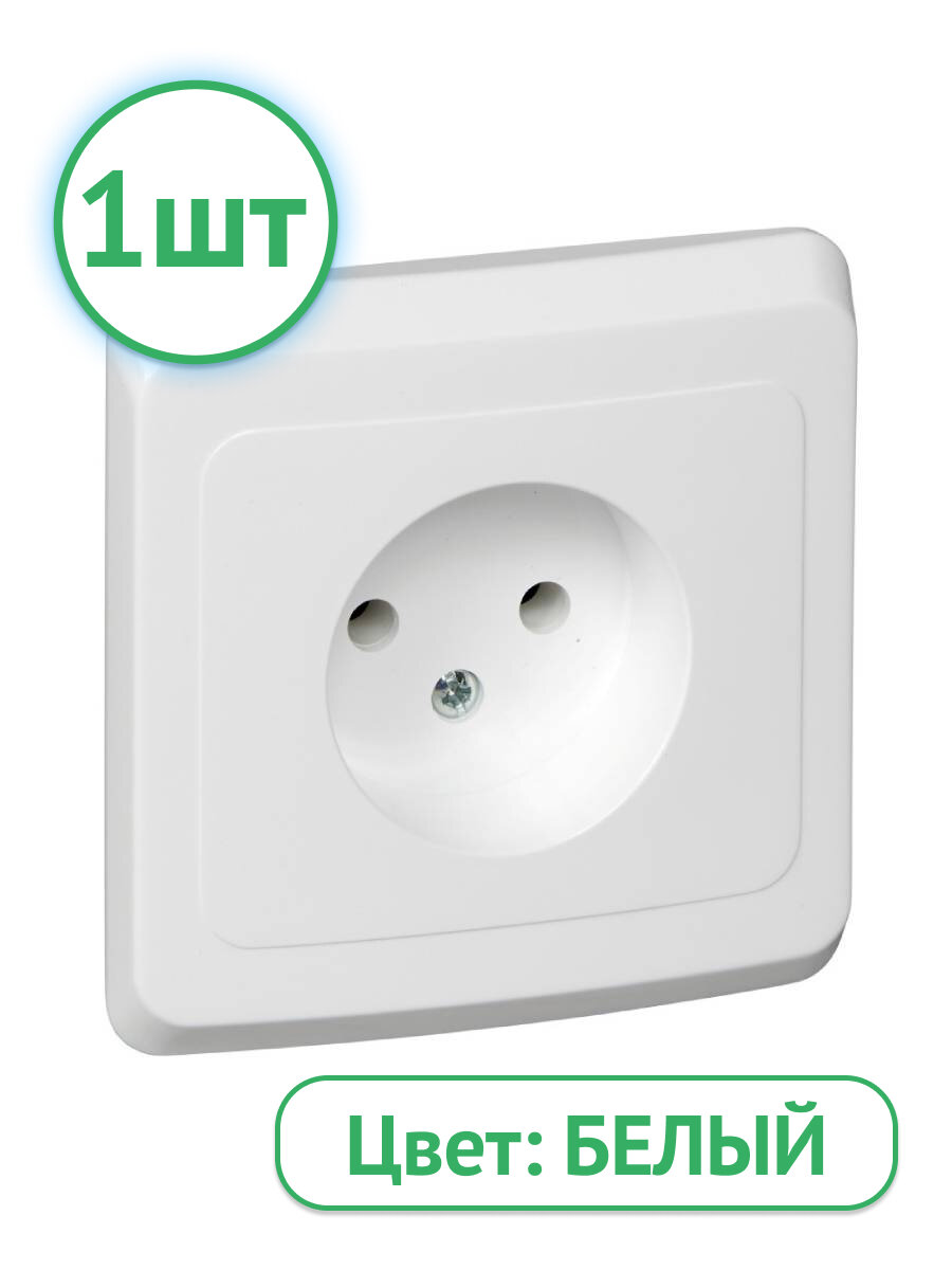 Розетка Systeme Electric Этюд 16А 250B IP20 белая PC16-001B.