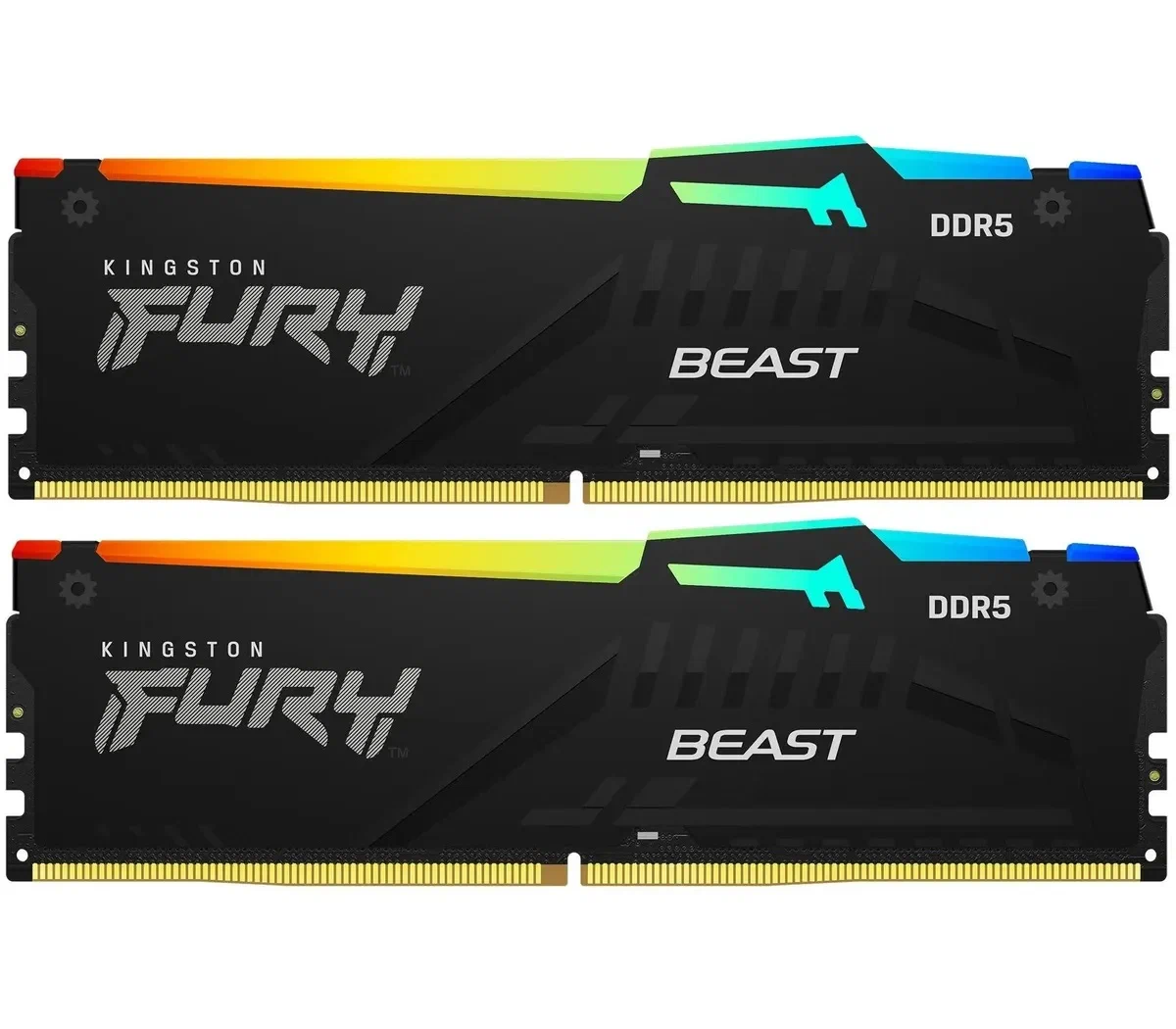 Оперативная память Kingston FURY Beast 64 Гб (32 ГБ x 2 шт.) DDR5 6000 МГц UDIMM CL30 черный