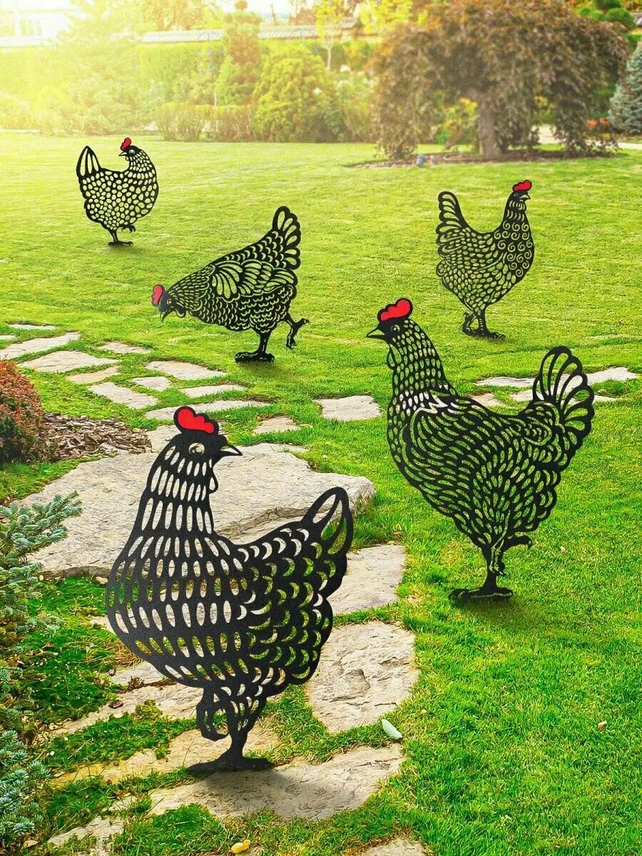 Садовые фигурки для дачи большие набор 5 шт