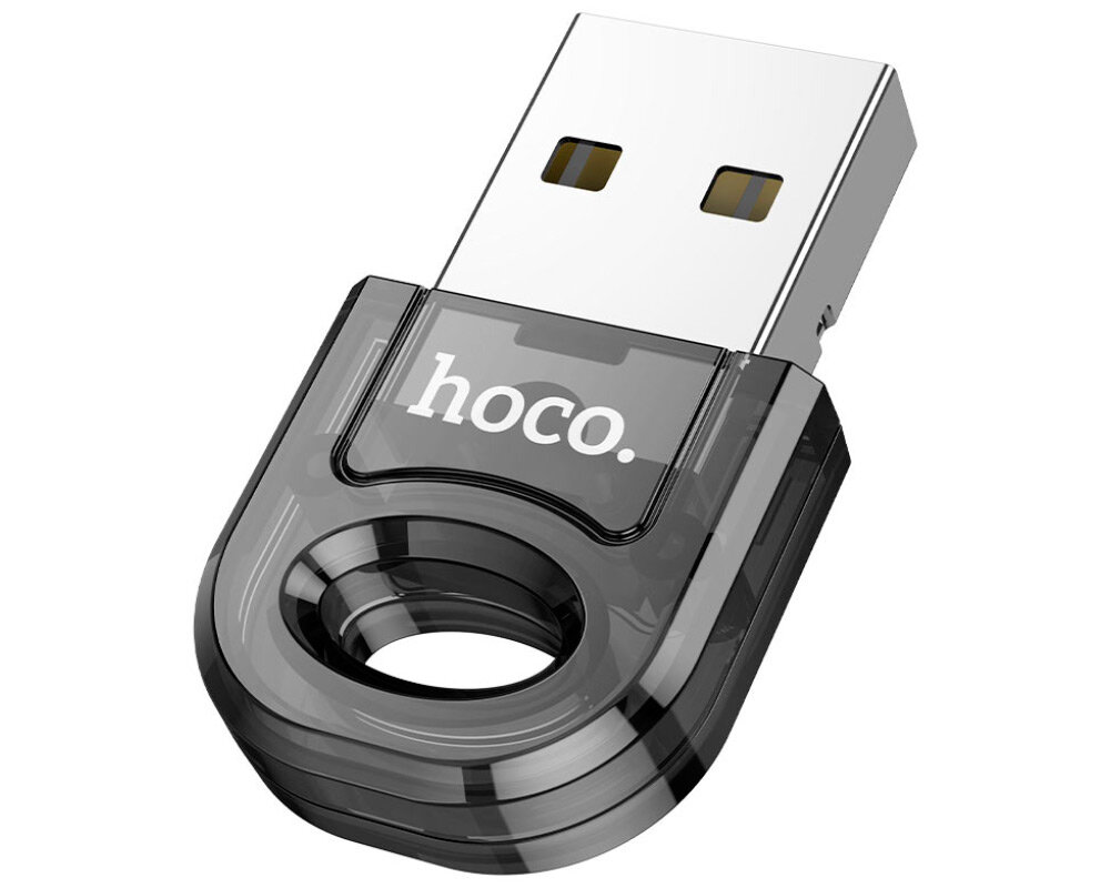 Адаптер Bluetooth HOCO UA28, USB, пластик, прозрачный/черный