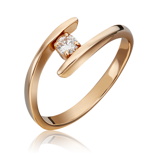 Кольцо, золото, 585 проба, бриллиант