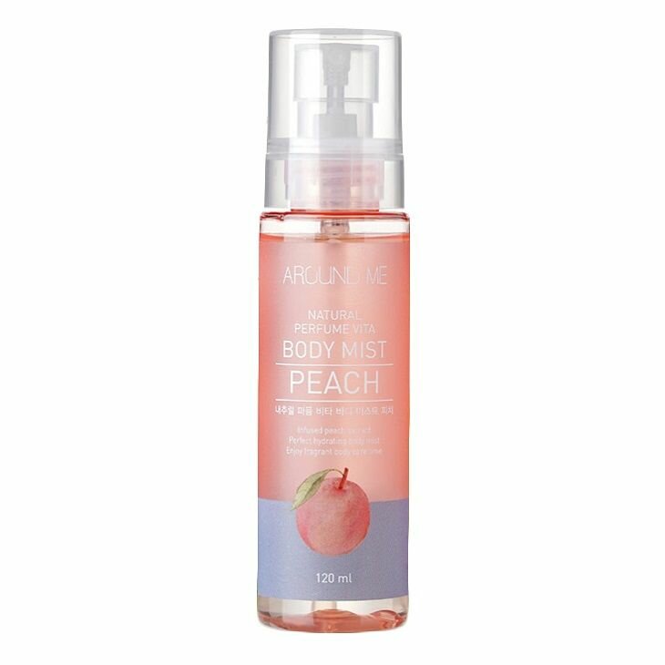 Welcos Around Me Natural Perfume Vita Body Mist Peach мист для тела с экстрактом персика (120мл.)