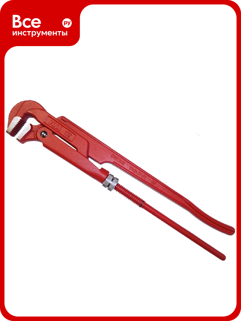 Газовый, VOLL, ключ VOLL 90 градусов, 1.1/2" 5.01150, 1.1/2", имеет