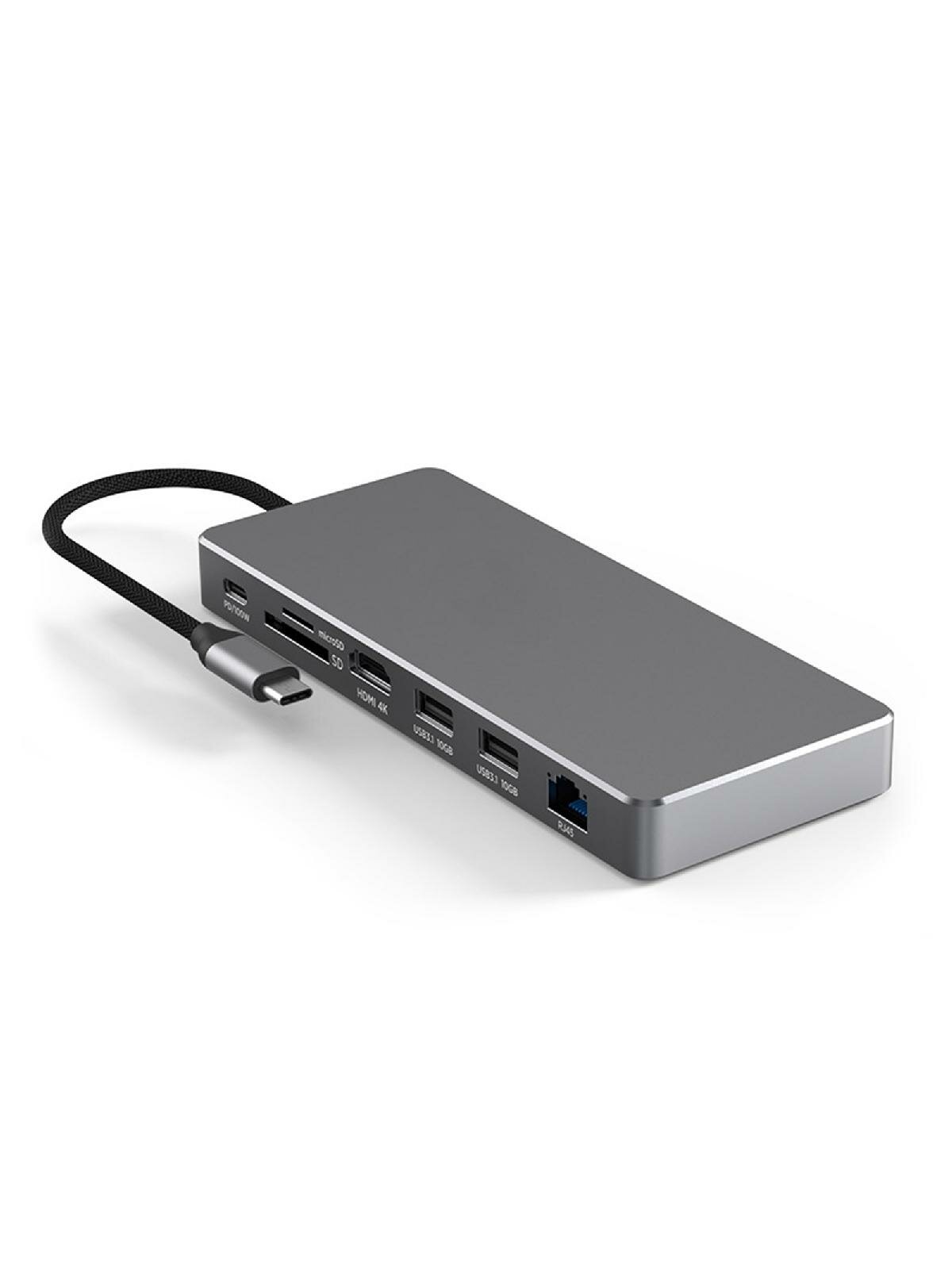 USB C HUB Type-C Adapter Docking Station with 4K 60Hz USB3.1 TF Reader 100W PD support NVME + NGFFM.2 Accessories