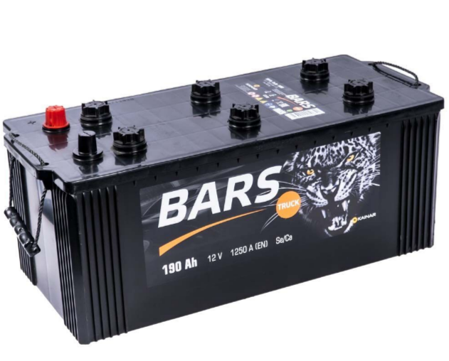 Аккумулятор грузовой BARS 190А. ч 1250А ОП (524x223x223) D5 524x223x223