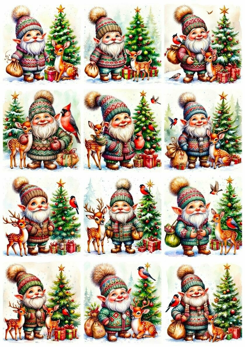 Водорастворимая картинка для мыла "Гном" А4