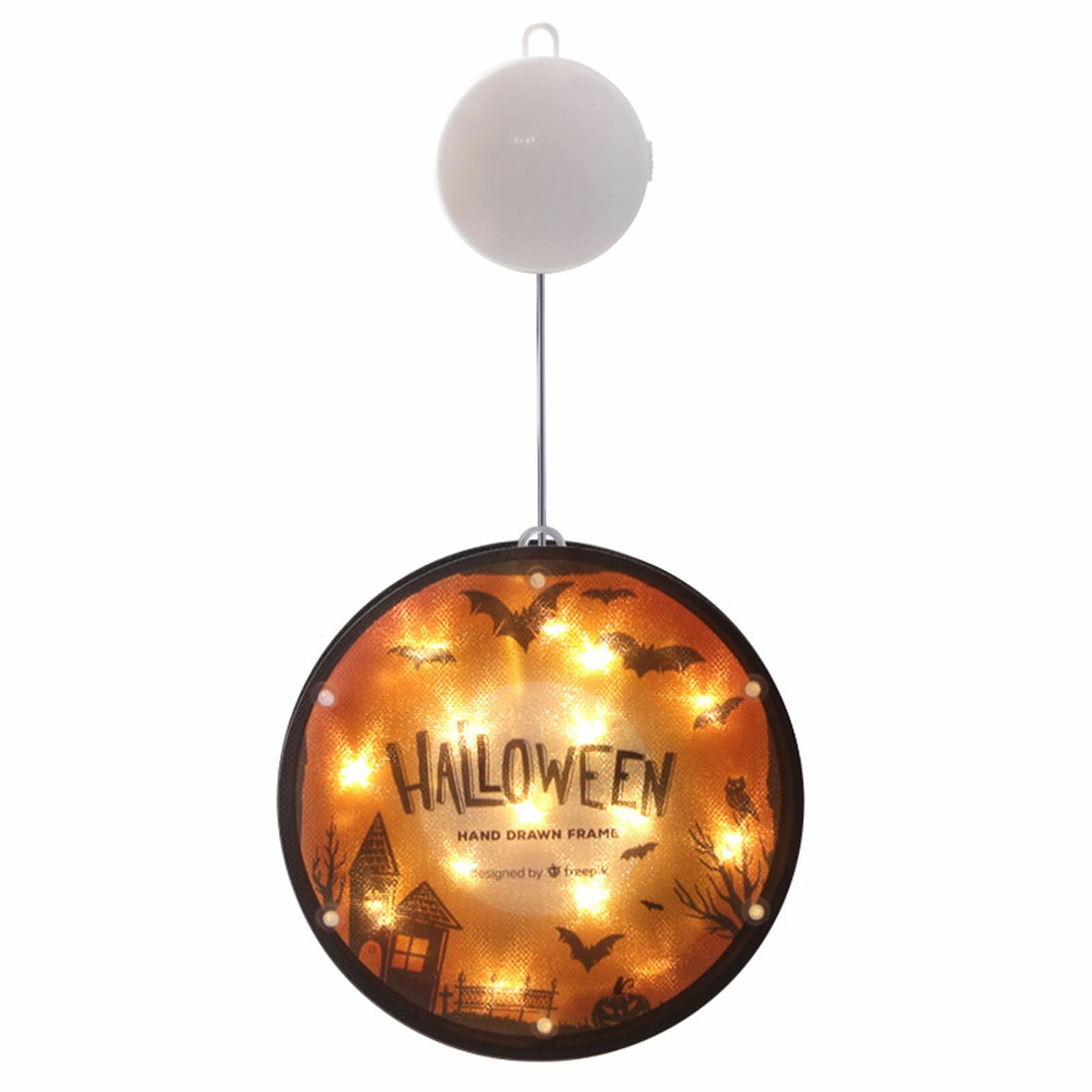 Подвесной светильник на Хэллоуин, светодиодный, работающий от батареек, летучая мышь, украшение на Хэллоуин для вечеринки