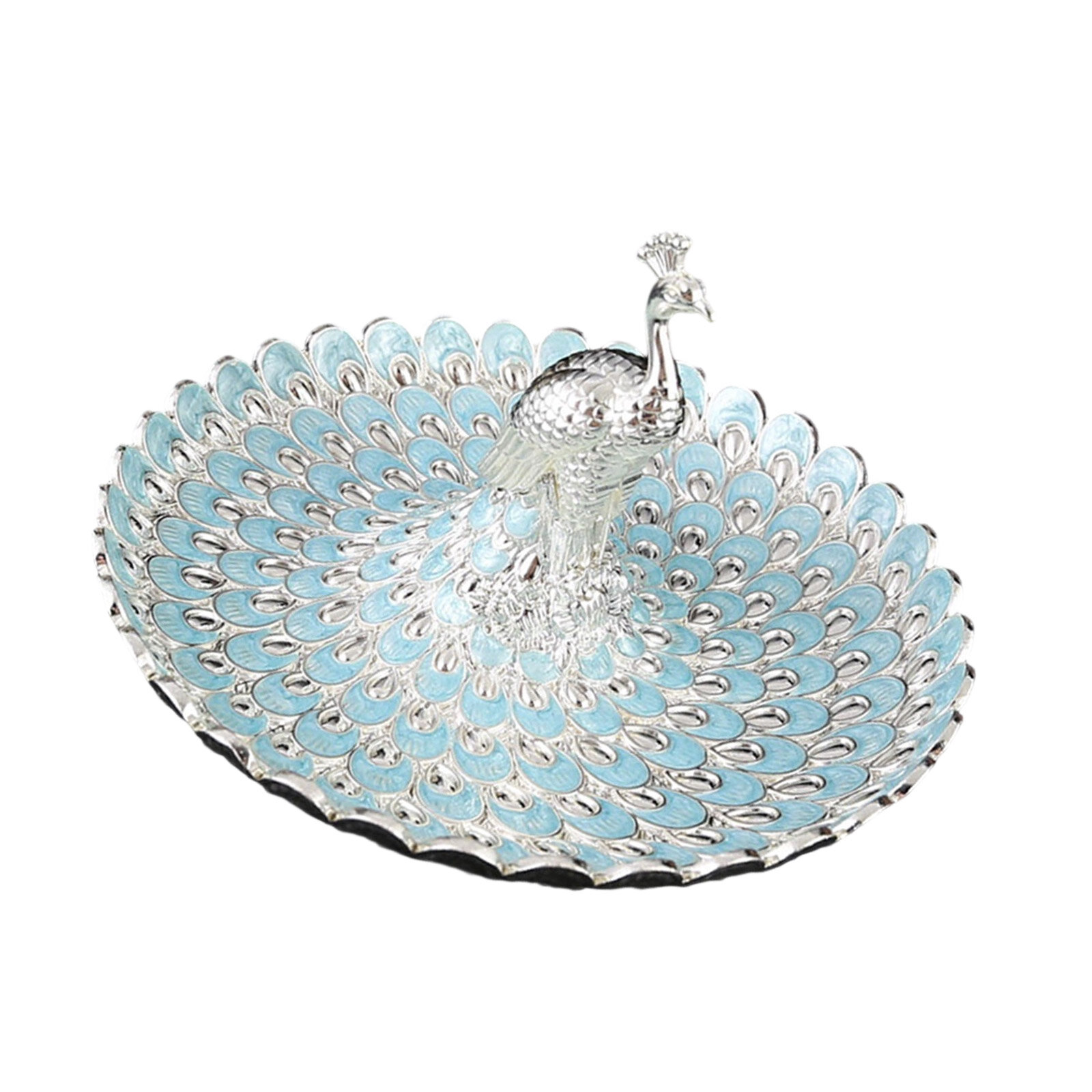 20 см металлическое блюдо для подачи с рельефным узором павлинов идеально домашних мероприятий