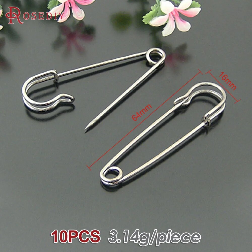 Брошь-булавки Rosediy из железа золотого цвета 21365-Rhodium Color