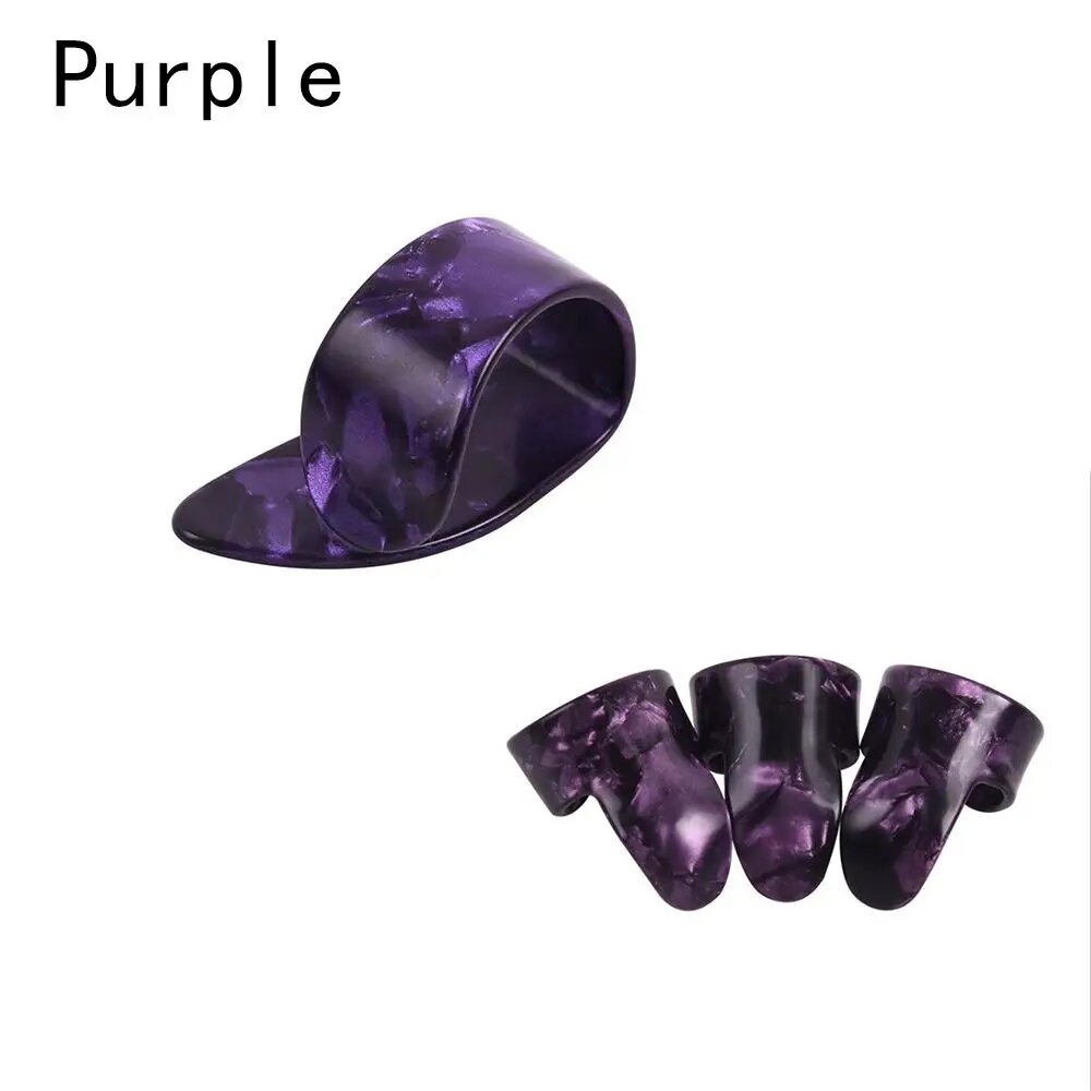 Медиаторы для пальцев, пластиковые, набор из 4 штук Фиолетовый, purple