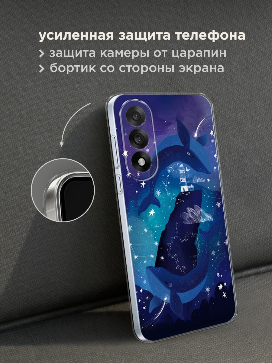 Чехол на OnePlus Nord 5 / Ван Плас Норд 5 с принтом "Ночные киты" — фото 1