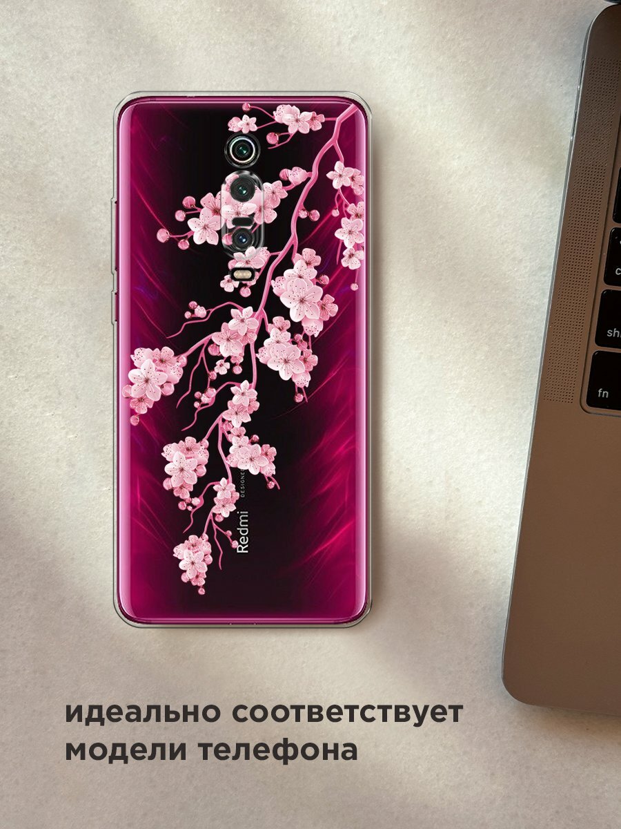 Чехол на Xiaomi Redmi K20/K20 Pro/Mi 9T/9T Pro / Сяоми Редми К20/K20 Pro/Mi 9T/9T Pro с принтом "Ветка сакуры 2" — фото 1