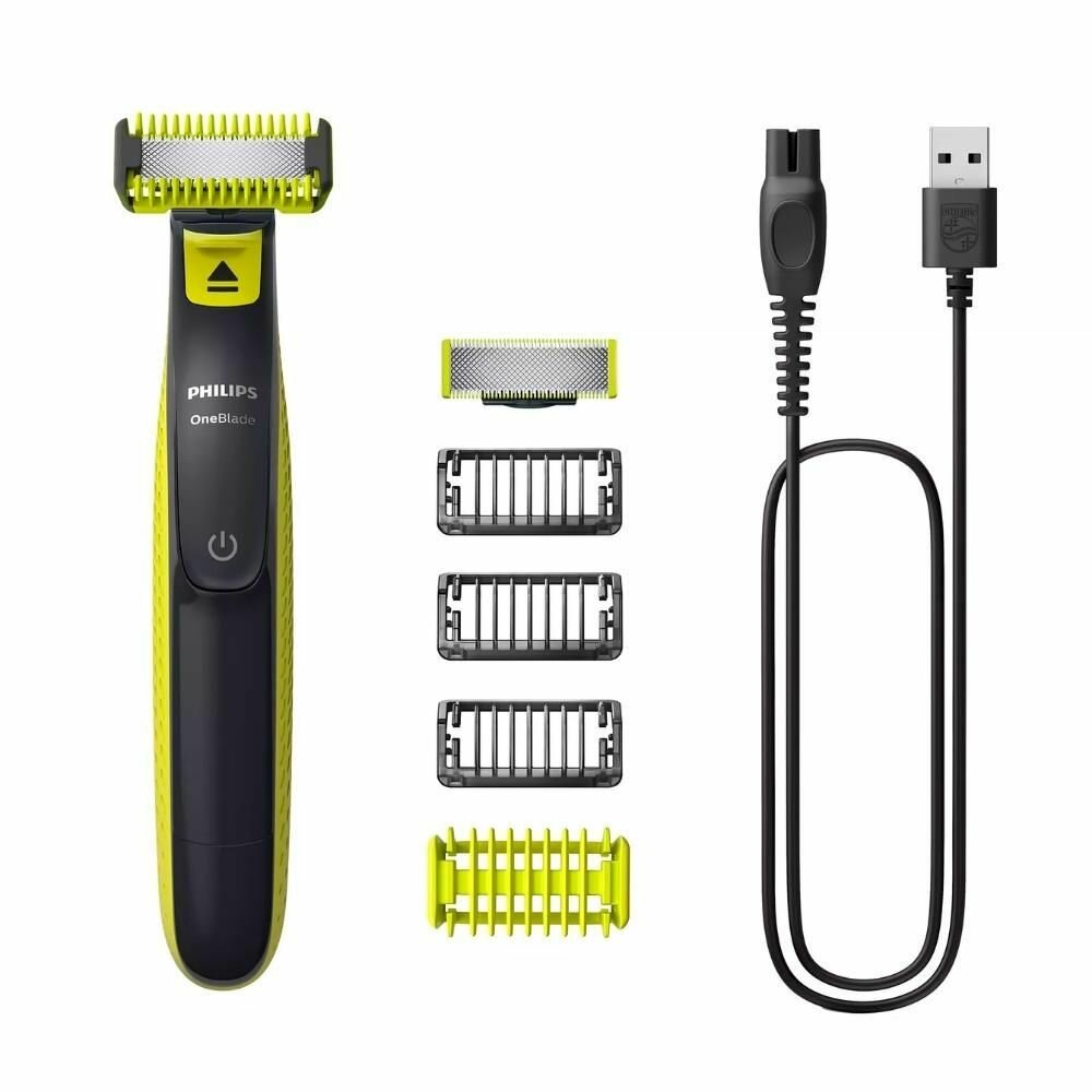 Philips Триммер для бороды и усов OneBlade QP2824/10, кол-во насадок 5