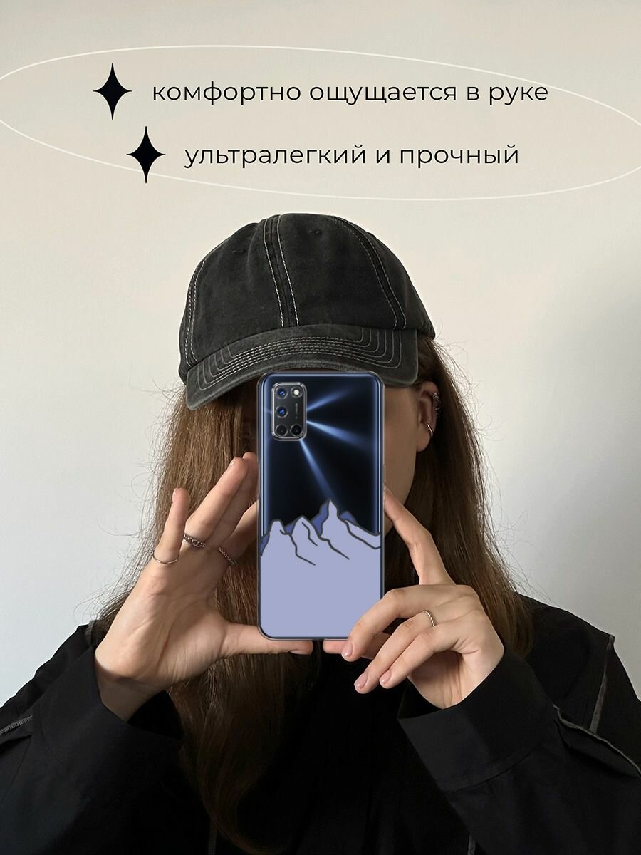 Чехол на Oppo A52/A72 / Оппо A52/A72 с принтом "Гора", прозрачный — фото 1