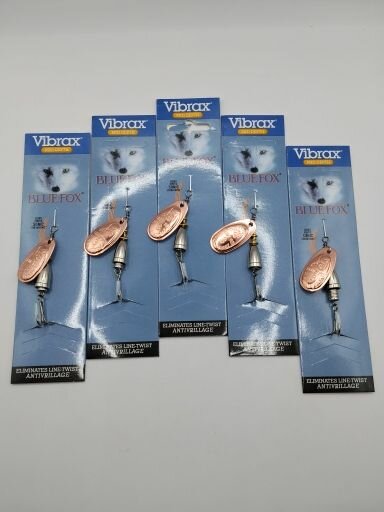 Блесна-вертушка Blue Fox Super Vibrax 3: набор из 5 штук, медь