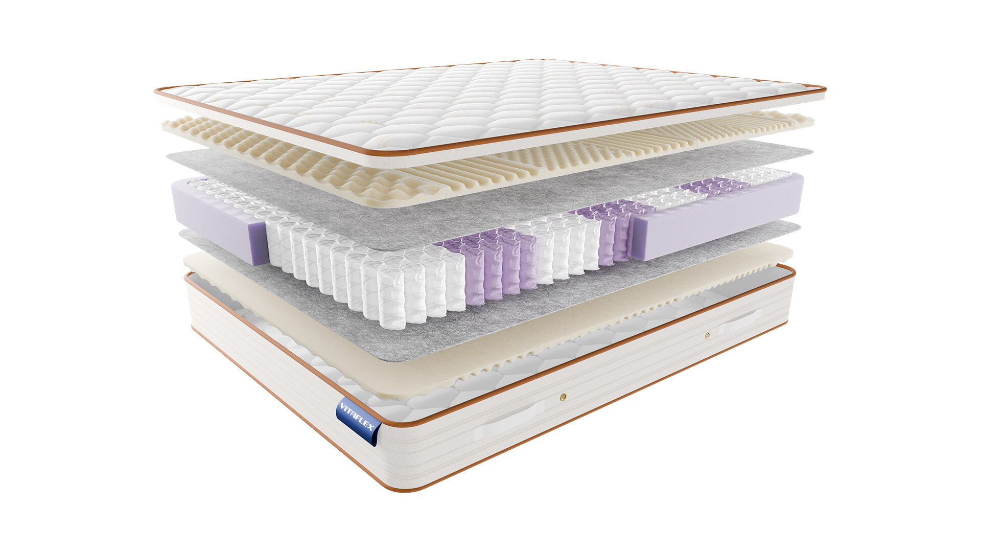 Матрас Vitaflex Easy S500 70х190 серии Relax высота 23 см анатомический мягкий латексный Независимые пружины