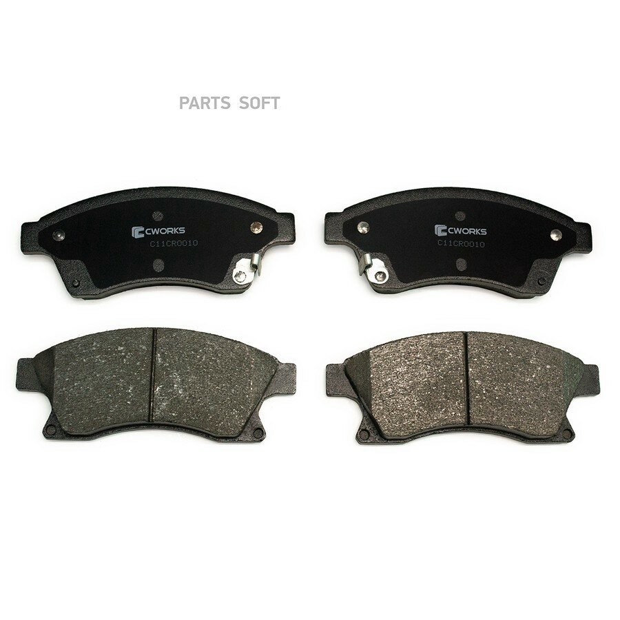 CWORKS Тормозные колодки передние, Low Metallic