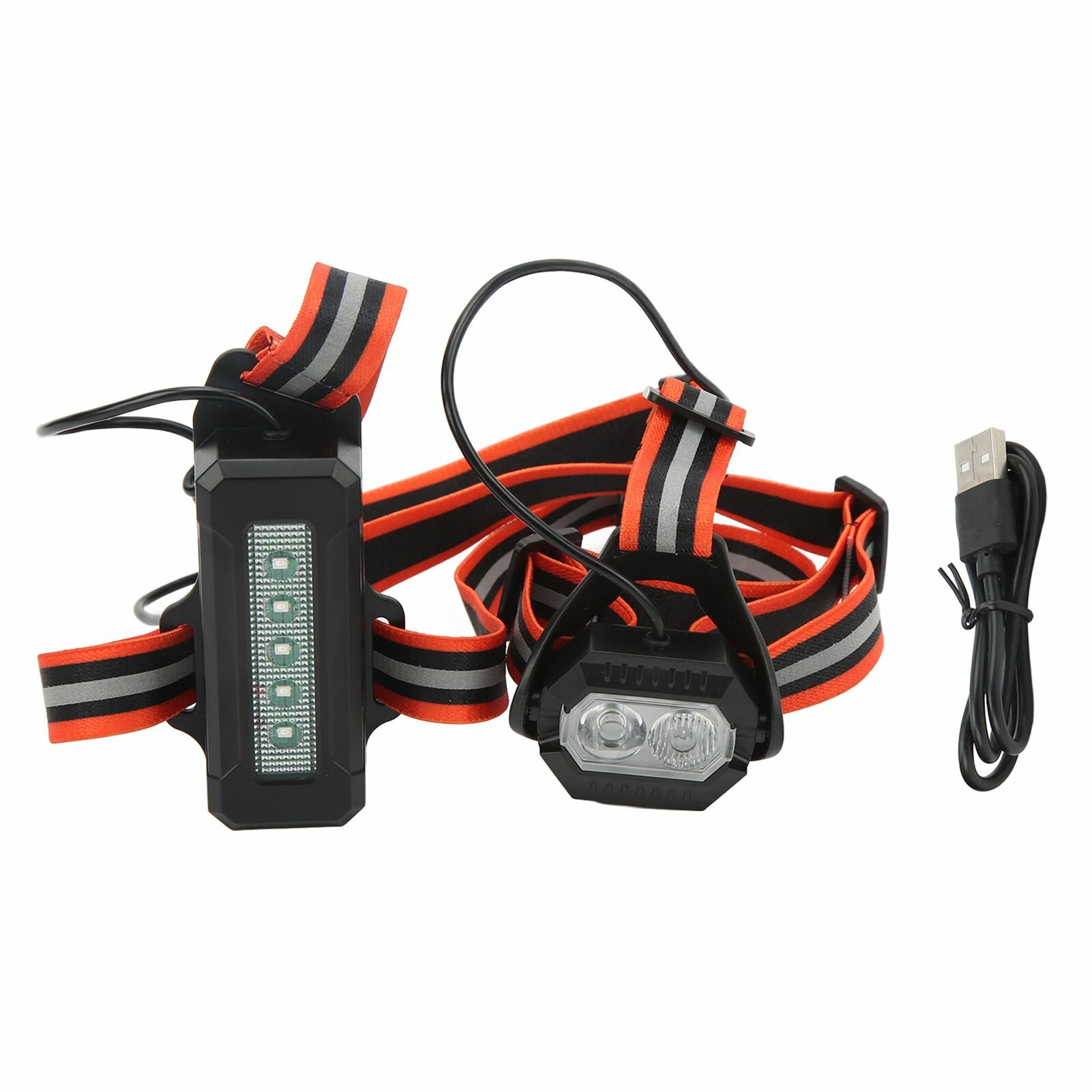 Нагрудные ходовые огни USB перезаряжаемые светоотражающие светодиодные ночные ходовые огни для езды на велосипеде на природе, кемпинга, пешего туризма