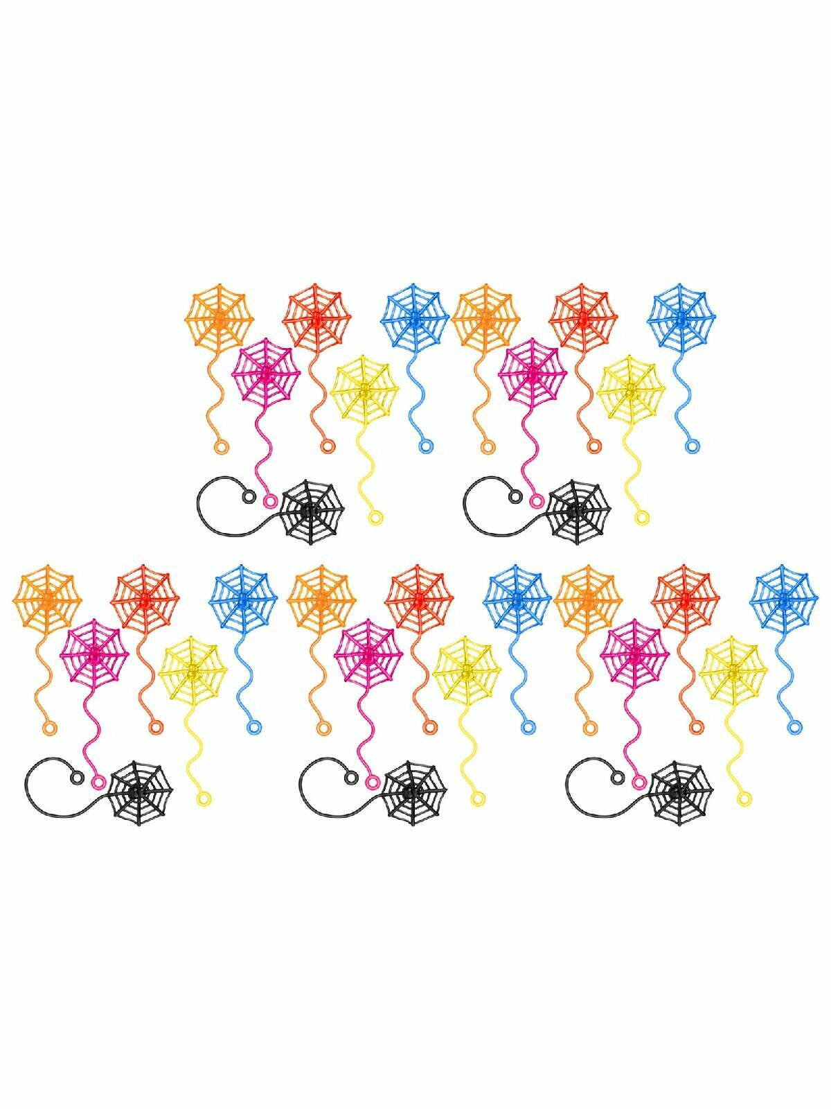 30шт гибких липких паутинных украшений на Хэллоуин разного цвета для детей