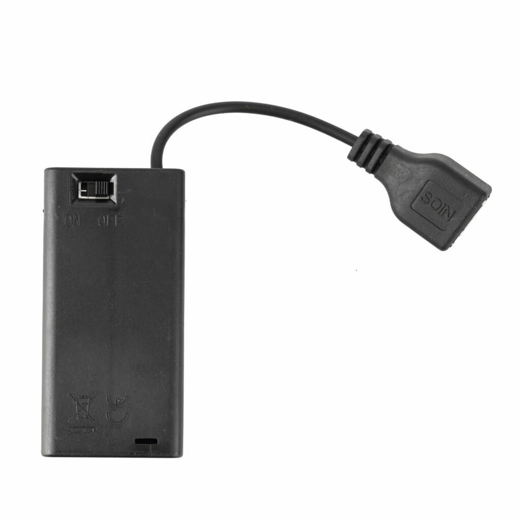 Коробка для батареек AA с USB-разъемом, - 2