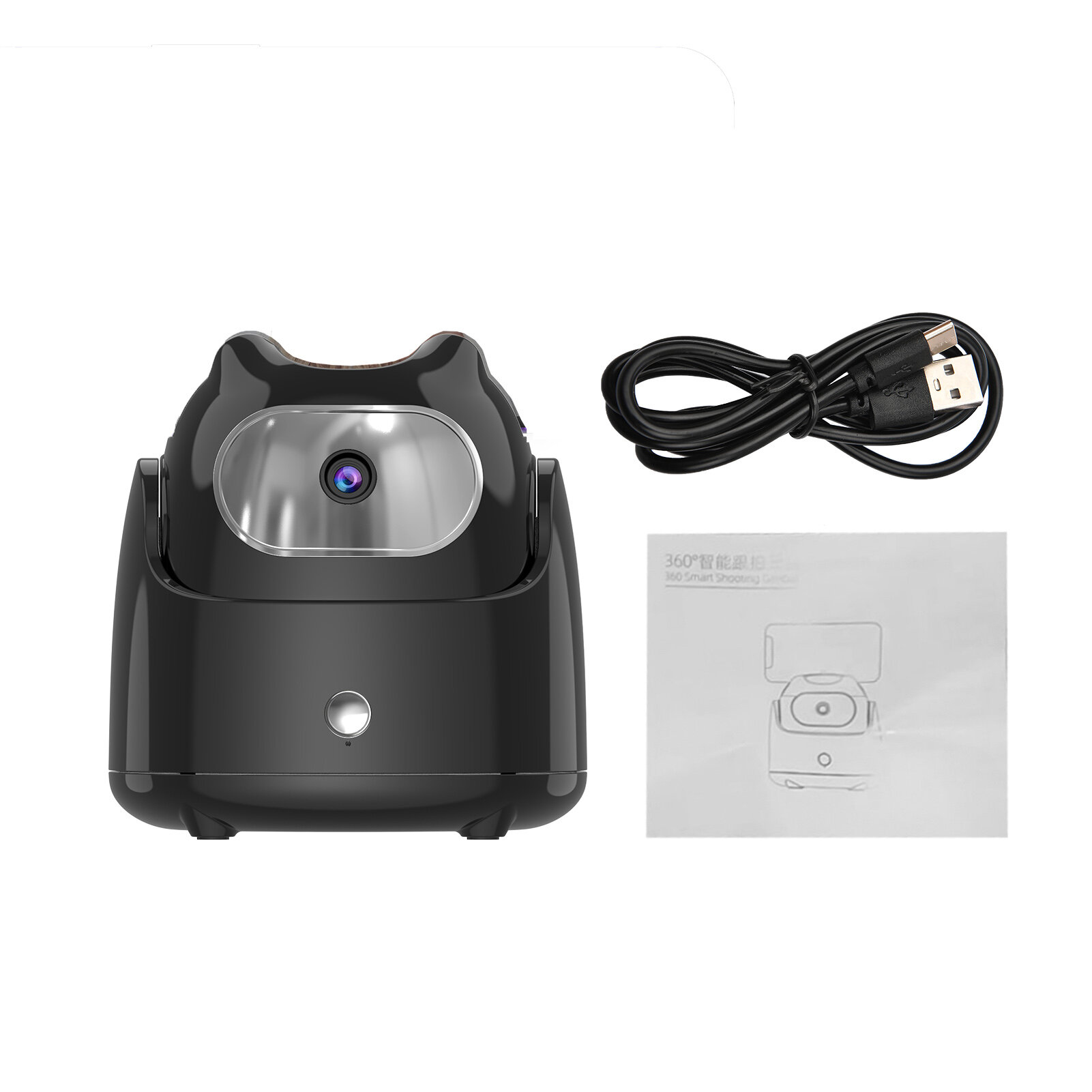 AI Auto Face Tracking Gimbal Desktop Selfie Stabilizer for Phone Robot Cameraman 360° Rotation No APP Required Vlog Live Streaming Video Recording