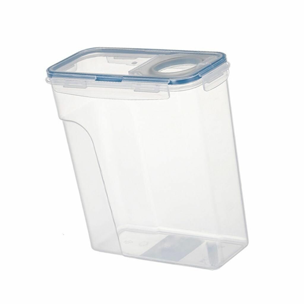 Прозрачный пластиковый резервуар для хранения зерна Кимчи объемом 4 л-синий