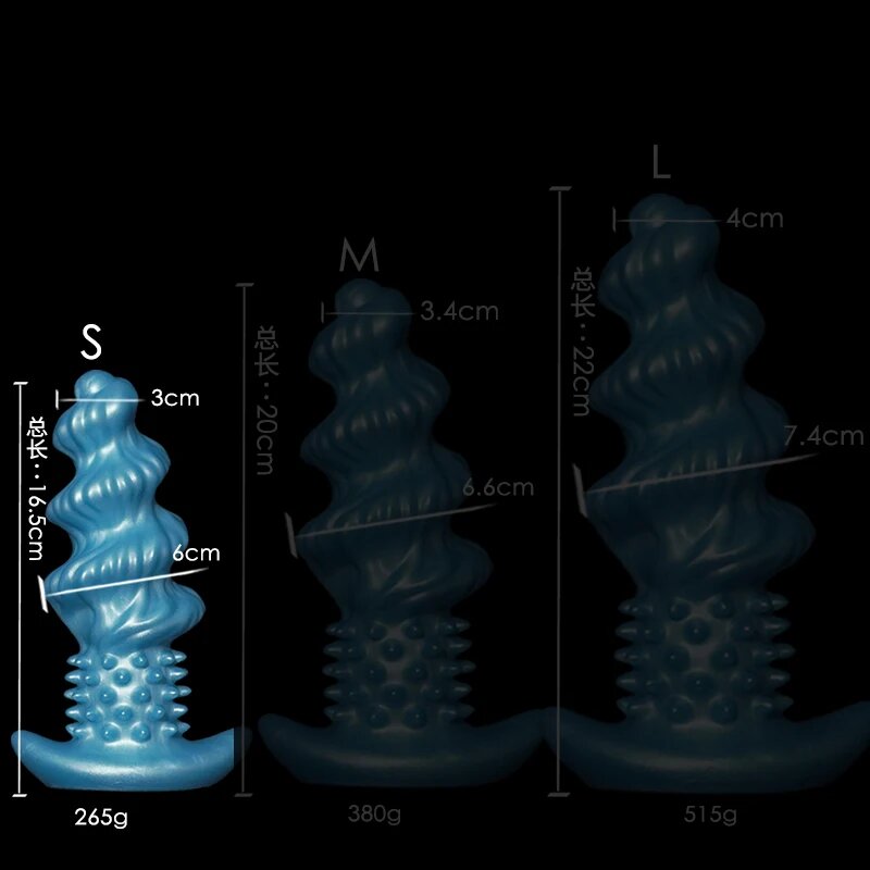 S/M/L Силиконовая носимая резьбовая анальная пробка Большая Анальная пробка Фаллоимитатор Color 1-S