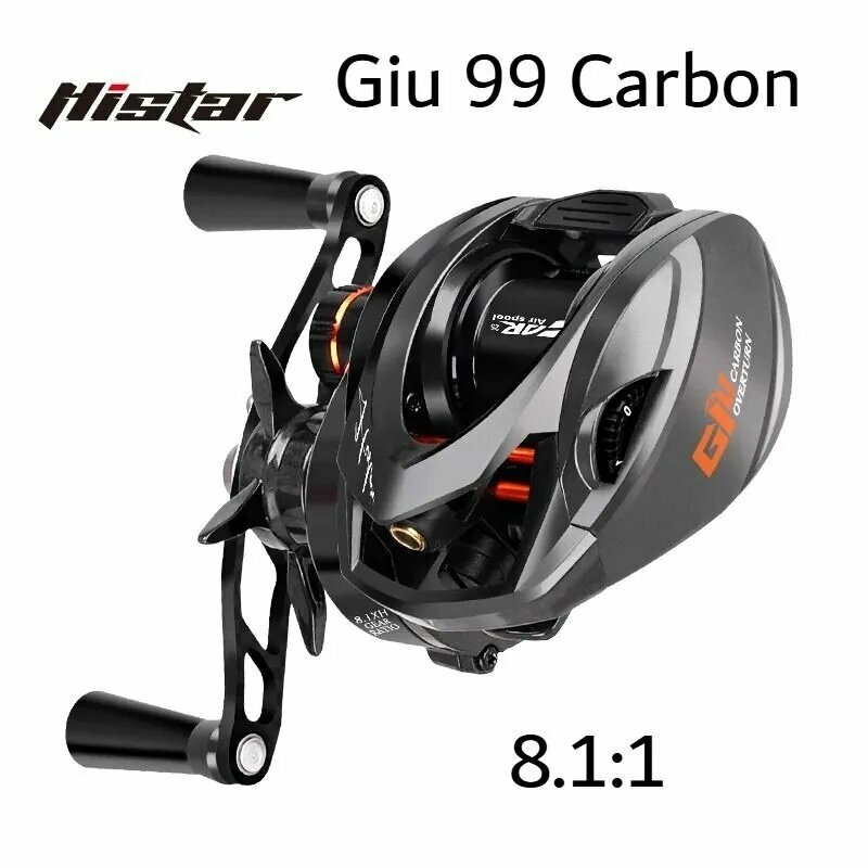 HISTAR Giu 99 Carbon 8.1:1 Колесо для сбрасывания воды, микрообъект, рыболовная катушка из углеродного волокна