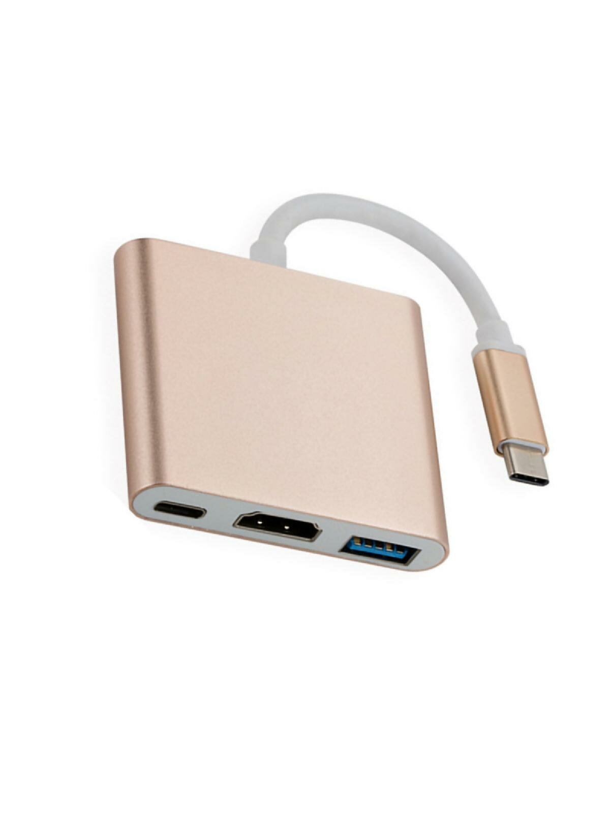 USB C to HDTV Adapter Multiports USB C Hub with 4K HDTV Output USB3.0Data Transfer USB C Charging Port for TV Projectors