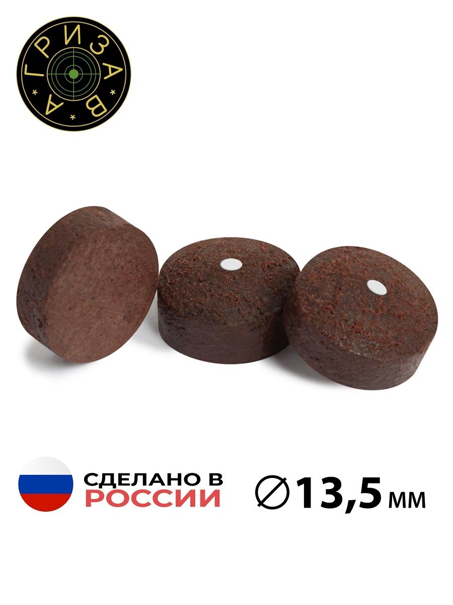 Наклейка для кия В. Гриза 2.0 Белая 13,5мм Soft, прессованная, 1 шт.