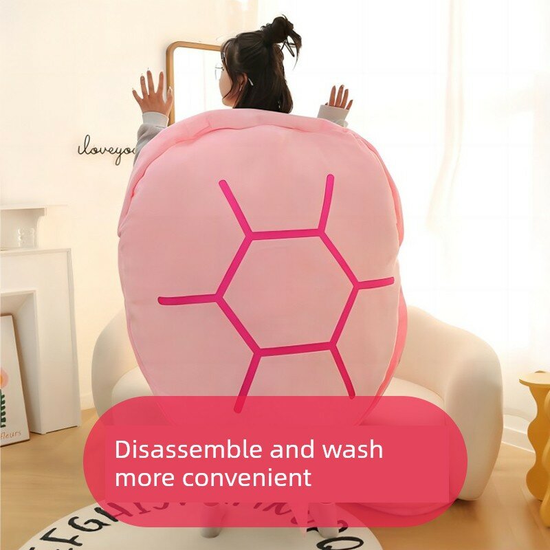 Кукла-спальник в виде панциря черепахи, большая подушка в виде панциря черепахи, плюшевая игрушка, кукла в одежде,