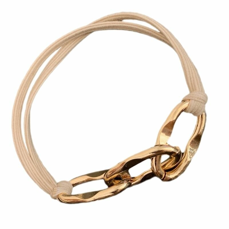 Персонализированная универсальная металлическая цепочка, резинка, веревка для волос, кольцо волос-толстая цепочка