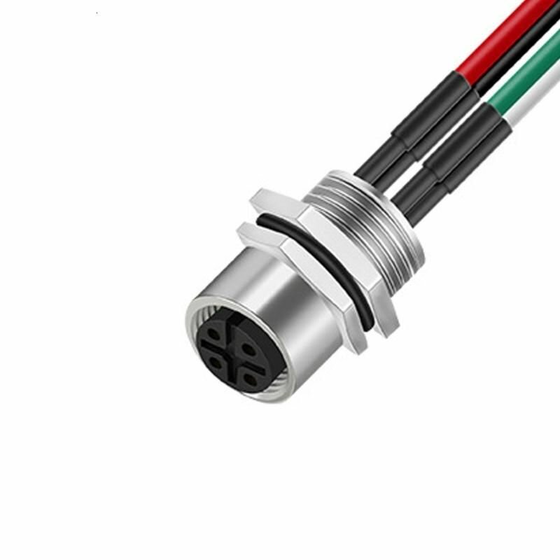 Авиационные разъемы с фланцами, 4P - Женский